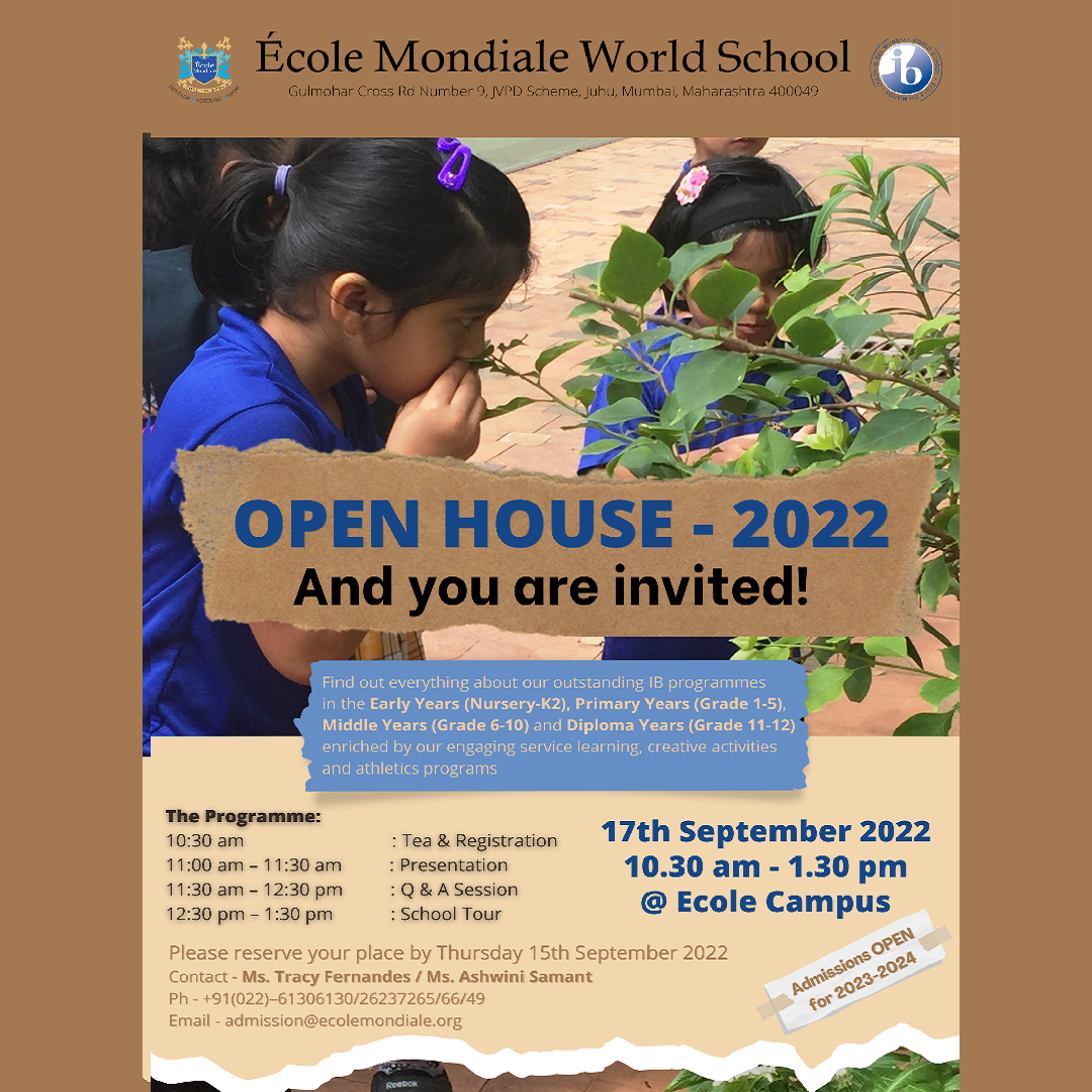 Open House 2022 | Ecole Mondiale World School